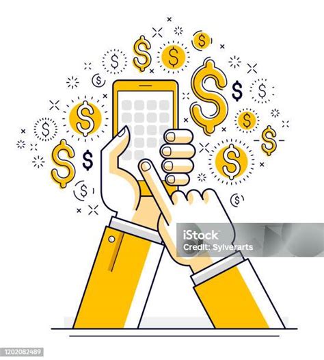 온라인 결제 및 쇼핑 개념 휴대폰을 들고 앱을 사용하는 사람 손 인터넷 통신 및 활동 글로벌 네트워크 마켓 플레이스 메신저 벡터 디자인 경제에 대한 스톡 벡터 아트 및 기타