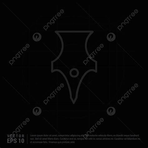 Pen Nib Vector Design Images Pen Nib Icon Flat Writing Button Design