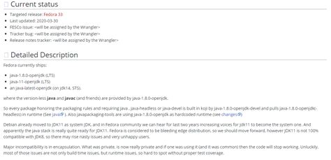 Fedora 33 计划使用 Openjdk 11 作为默认 Java 版本 Linuxeden开源社区