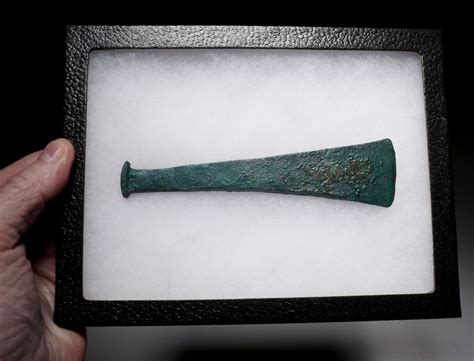 Tumulus Culture Ancient Bronze Artisan Carving Chisel From Bronze Age
