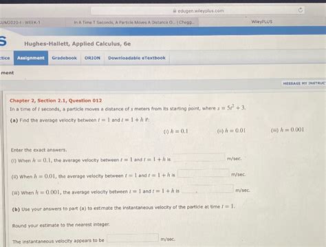 Solved edugen.wileyplus.com SUM2020-1: WEEK-1 In A Time T | Chegg.com