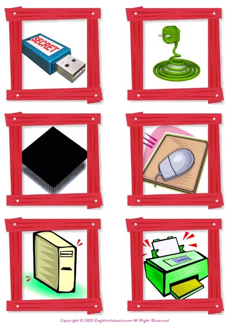 Computer Parts Printable English Esl Vocabulary Worksheets Engworksheets