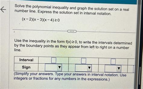 solved solve the polynomial inequality and graph the