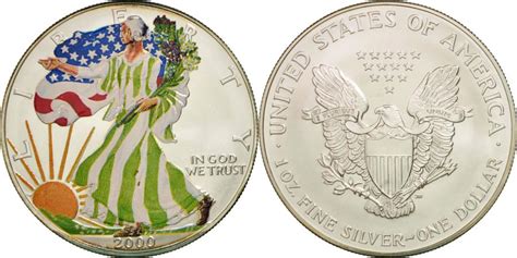 Coin United States Dollar 2000 Us Mint Philadelphia Silver