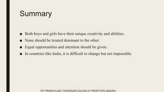 GENDER BIAS IN EDUCATION PPTX