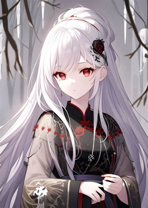صور انمي صور بنات بشعر ابيض وعيون حمراء Wattpad
