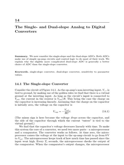 Single Slope Adc Pdf Analog To Digital Converter Operational Amplifier
