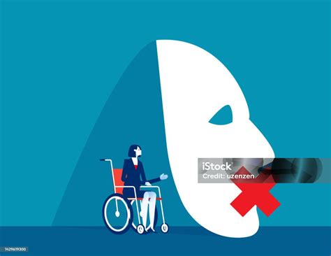 장애인을위한 사회적 불평등 만화 벡터 일러스트 레이 션 객실 있음에 대한 스톡 벡터 아트 및 기타 이미지 객실 있음 디자인