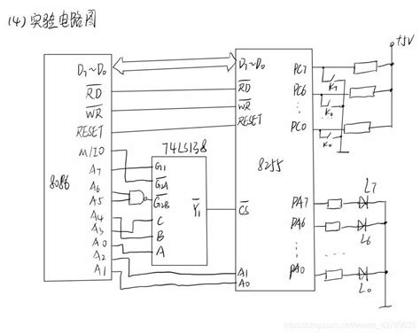 汇编语言实现可编程并行接口8255控制实验 计算机接口用8255电路板实现基本io操作代码 csdn博客