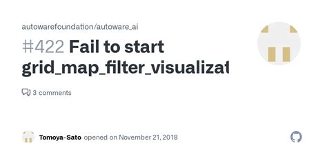Fail To Start Grid Map Filter Visualization · Issue 422 · Autowarefoundation Autoware Ai · Github