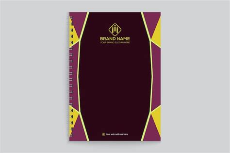 Modelo De Design De Capa De Caderno Moderno De Estilo Limpo Vetor Premium