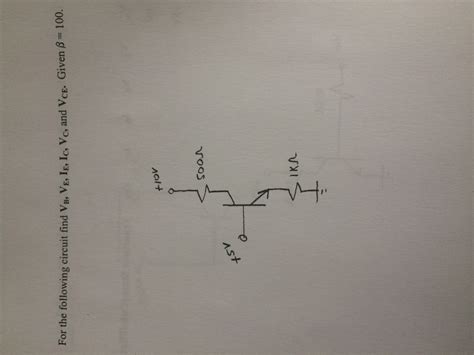 solved for the following circuit find v b v e i e i c