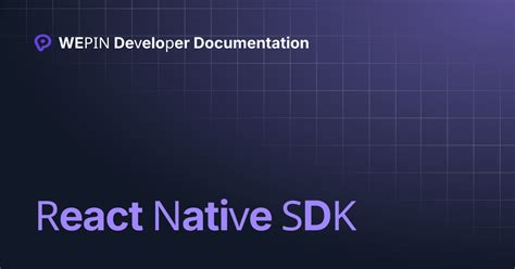React Native Sdk Wepin Developer Documentation