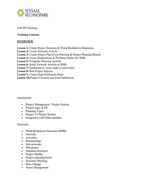 Sap Ps Hand Book Or Configuration Book For Learn Pdf