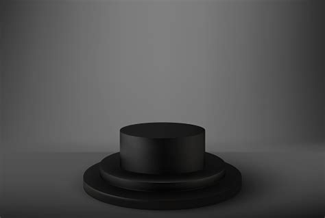 검은색 계단식 둥근 받침대 현실적인 연단 디자인 요소가 있는 추상적인 배경 0명에 대한 스톡 벡터 아트 및 기타 이미지 0명 3차원 형태 검은색 Istock