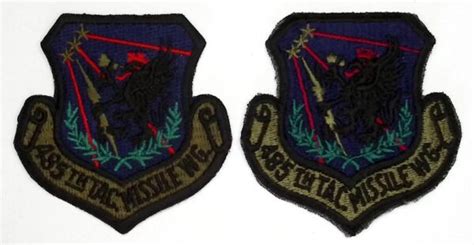 Usaf Glcm 485th Tmw Patch Florennes Ab Belgium 3