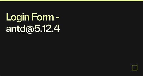 Login Form Antd Codesandbox