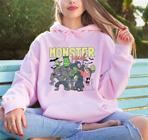 Retro Monster Mash Hoodie Halloween Monster Mash Hoodie Vintage