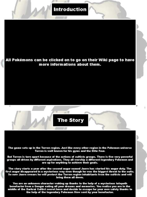 Pokémon Insurgence Torren Region Guide Pdf Nintendo Artificial