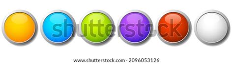 Blank Empty Circle Button Badge Tag Stock Vector Royalty Free