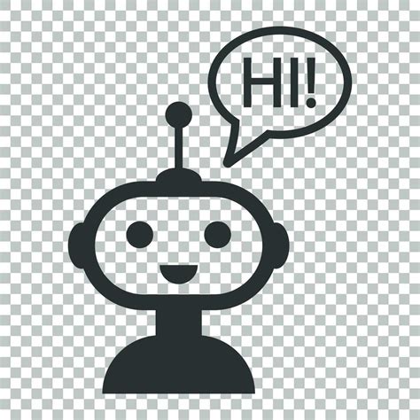 Linda Robot Chatbot Icono En Plano Estilo Larva Del Moscardón Operador Vector Ilustración En
