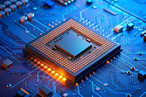 Premium Photo Powerful Computer Processor Microchip With The Word