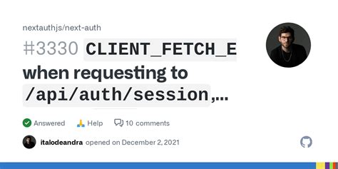 `clientfetcherror` When Requesting To `apiauthsession` Reason