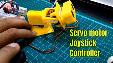 servo motor control with joystick module and arduino nano pan tilt move