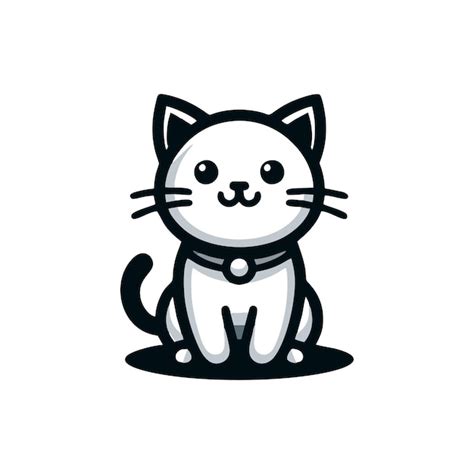 Cat Cute Logo Design Inspiration Black Cat Logo Illustration Premium Ai Generated Vector