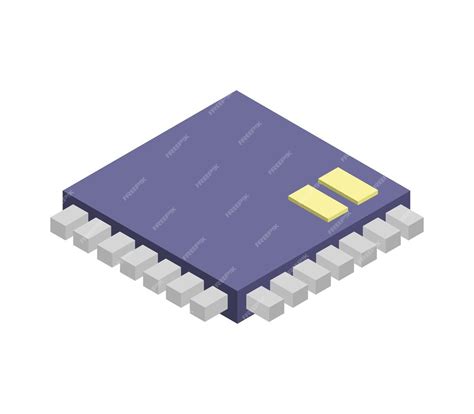 Premium Vector Isometric Microchip