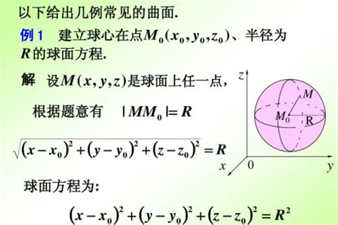 球面方程公式是什么 百度经验