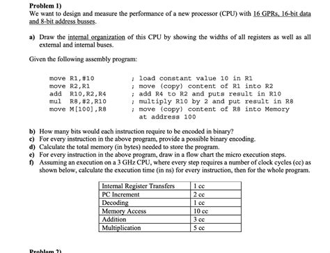 Solved Problem 1 We Want To Design And Measure The Chegg Com