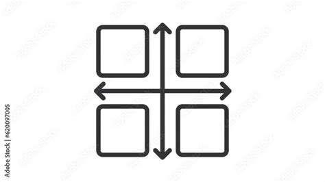Animated Matrix Chart Line Icon Decision Making Tool Animation Risk Assessment Strategic