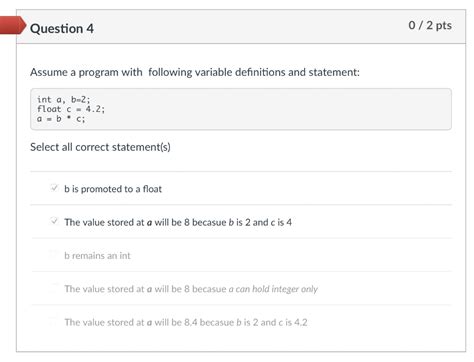 Solved C Assume A Program With Following Variable