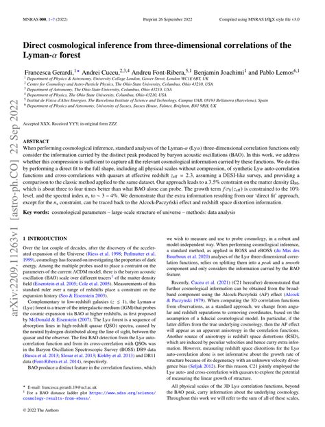 Pdf Direct Cosmological Inference From Three Dimensional Correlations Of The Lyman Alpha Forest