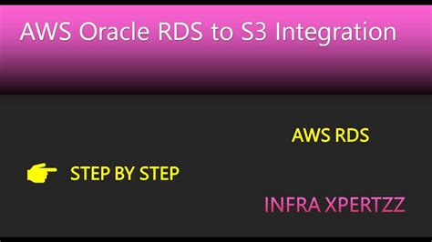 Aws Rds Oracle To S3 Integration Youtube