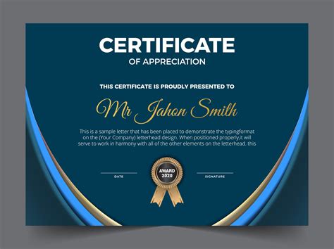 1 Certificate Of Appreciation Template 2 Appreciation Certificate Free Word Template
