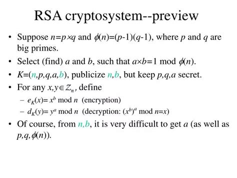 Ppt Rsa Cryptosystem Preview Powerpoint Presentation Free Download