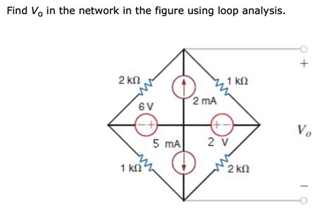 solved find vo in the network in the figure using loop