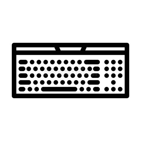 Keyboard Gaming Pc Line Icon Vector Illustration Stock Illustration Illustration Of Device