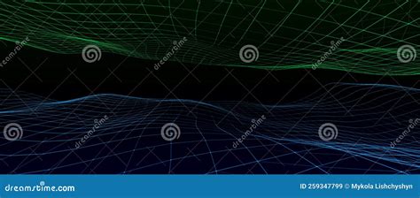 abstract technology wave of particles big data visualization vector