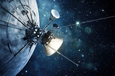 Exploration Craft Navigating Through The Vastness Of Space Stock Image Image Of Infinity