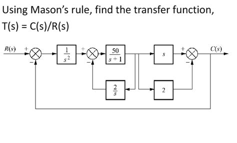solved using the mason s rule find the transfer function