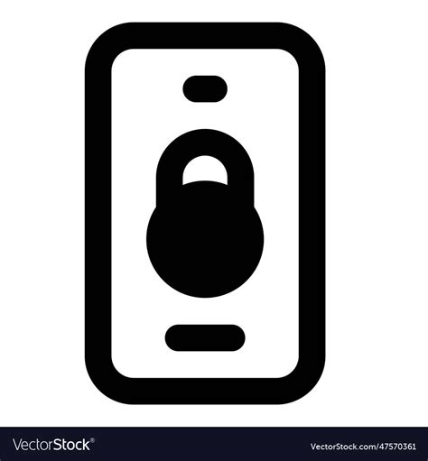 Mobile Phone Locked Through A System Software Vector Image