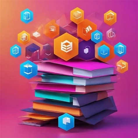 Premium Ai Image Hexagon With Document And Folder Icons Dms Concept