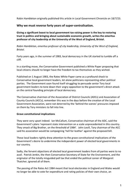 Pdf Why We Must Reverse Forty Years Of Super Centralisation