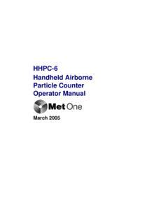 HHPC 6 Handheld Airborne Particle Counter Hhpc 6 Handheld Airborne Particle Counter Pdf