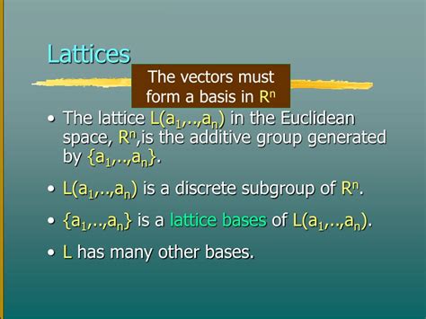 Ppt Generating Hard Instances Of Lattice Problems Powerpoint