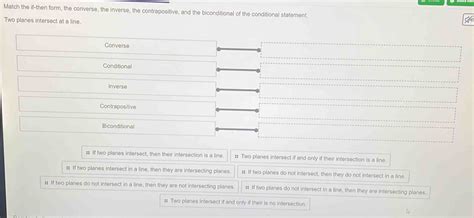 solved match the if then form the converse the inverse the