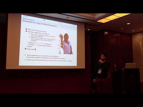 Conference Talks Talk Sharper Bounds In Lattice Based Cryptography Using The Rényi Divergence